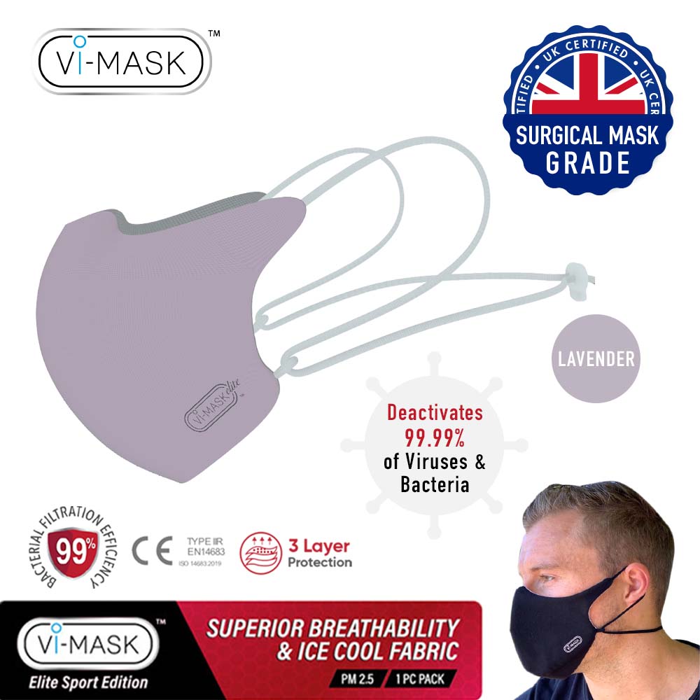 Vi-MASK ELITE SPORTS LAVENDER – Vi-Mask Singapore